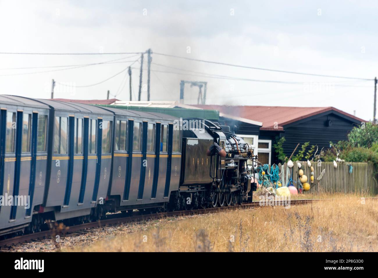 The Romney, Hythe & Dymchurch (RH&DR) miniature steam train trundles ...