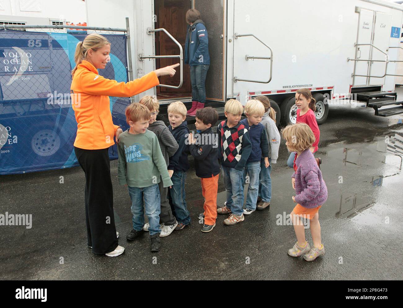 Bryony Kent of the United Kingdom, head teacher for the Volvo Ocean ...