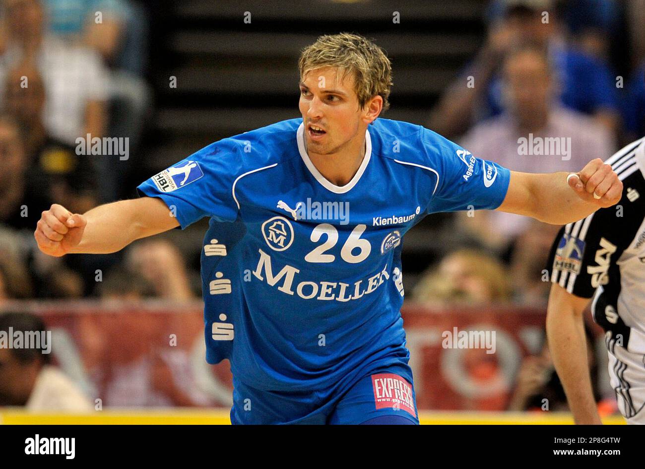 Gummersbach's Adrian Pfahl reacts during the final of the German ...