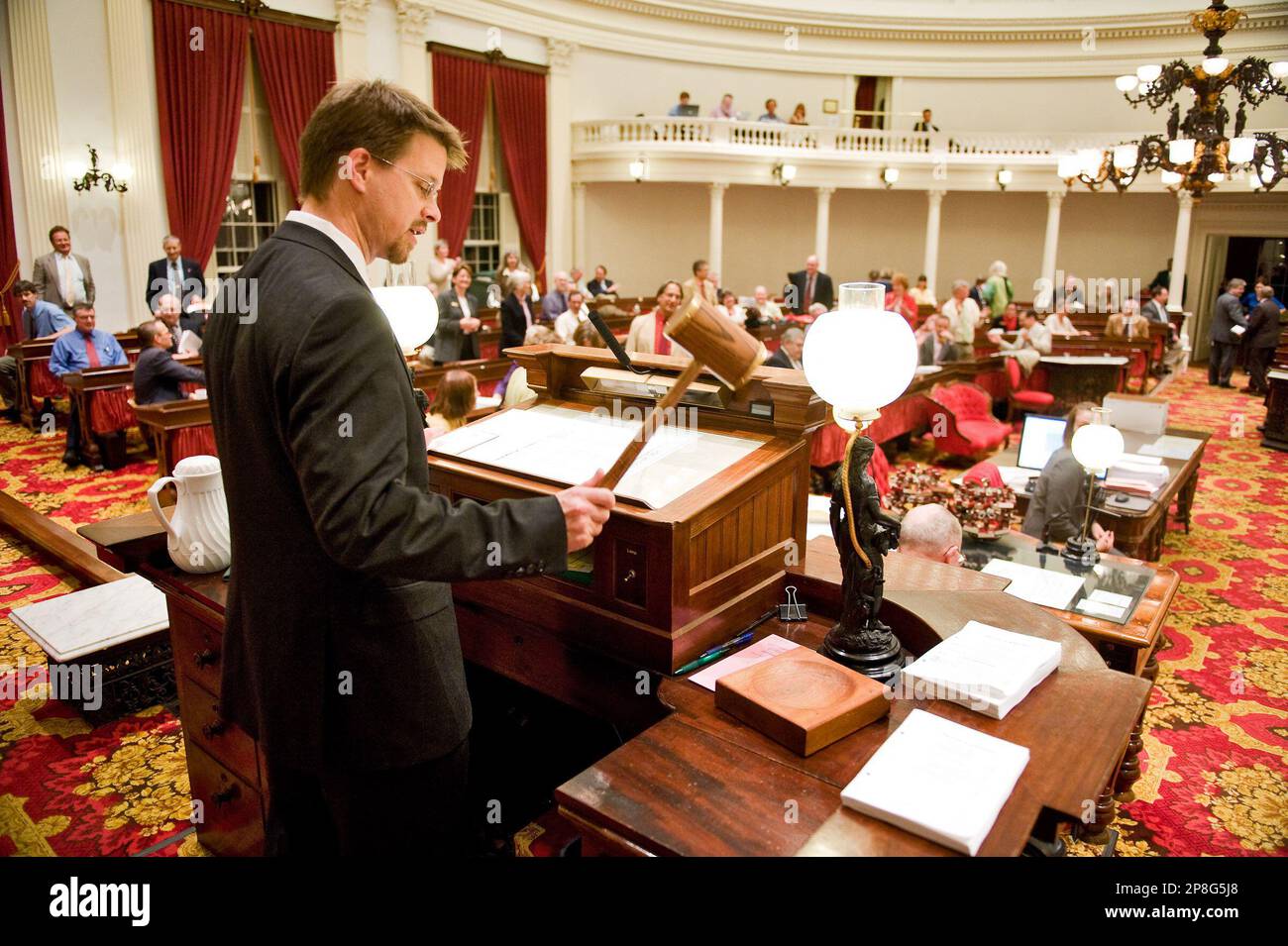 House Speaker Shap Smith, D-Morristown, brings the Legislative session ...