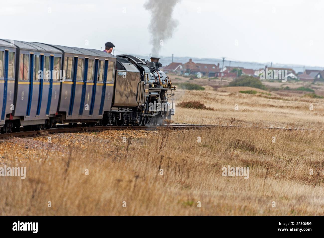 The Romney, Hythe & Dymchurch (RH&DR) miniature steam train trundles ...