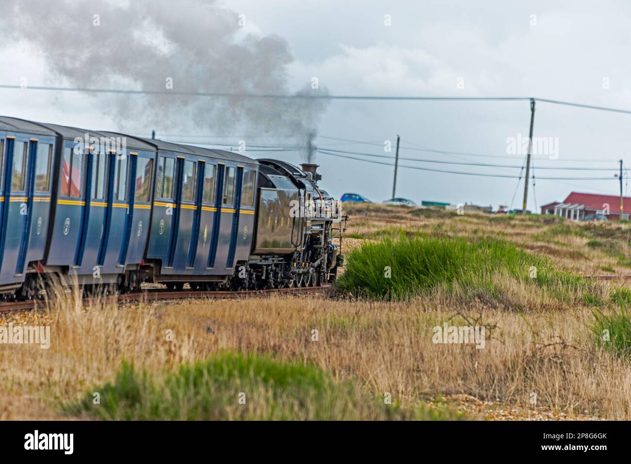The Romney, Hythe & Dymchurch (RH&DR) miniature steam train trundles ...
