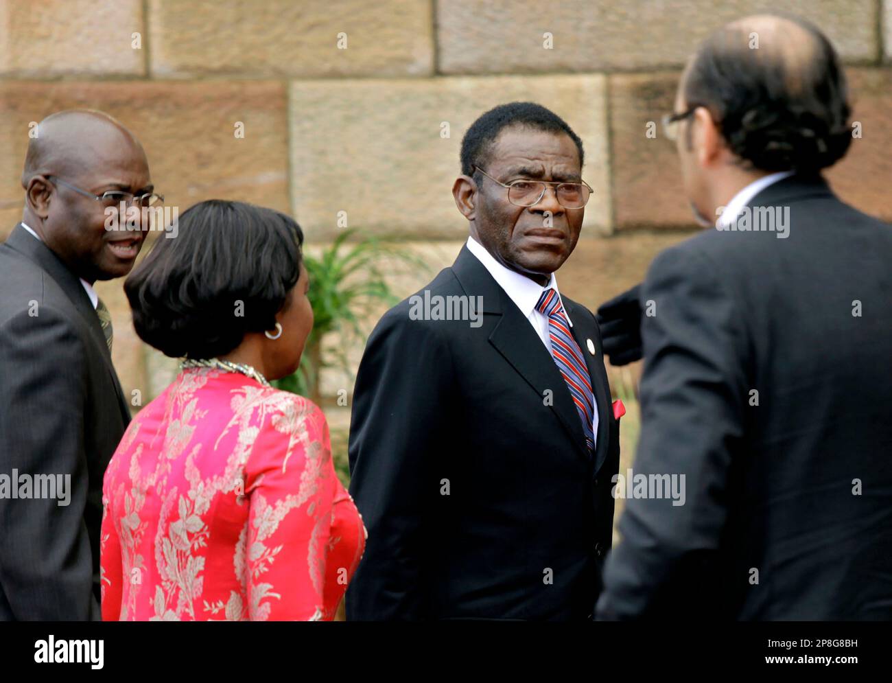 Equatorial Guinea's President Teodoro Obiang Nguema Mbasogo, second ...