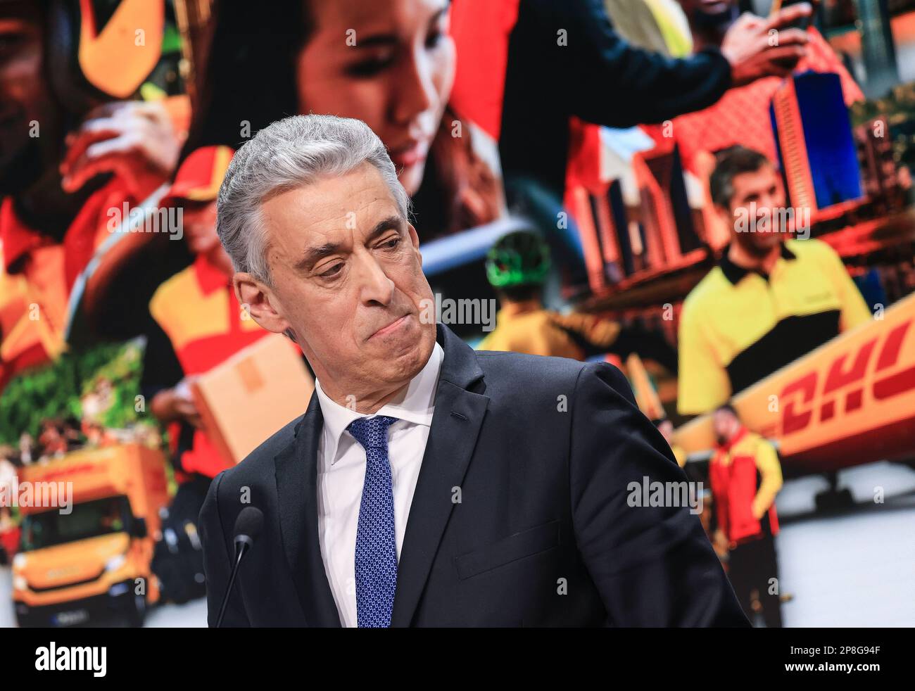 Troisdorf, Germany. 09th Mar, 2023. Frank Appel, CEO of Deutsche Post ...
