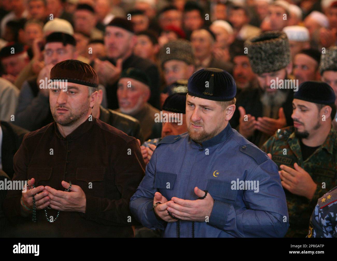 Russia's Chechnya province President Ramzan Kadyrov, right, and Russian ...