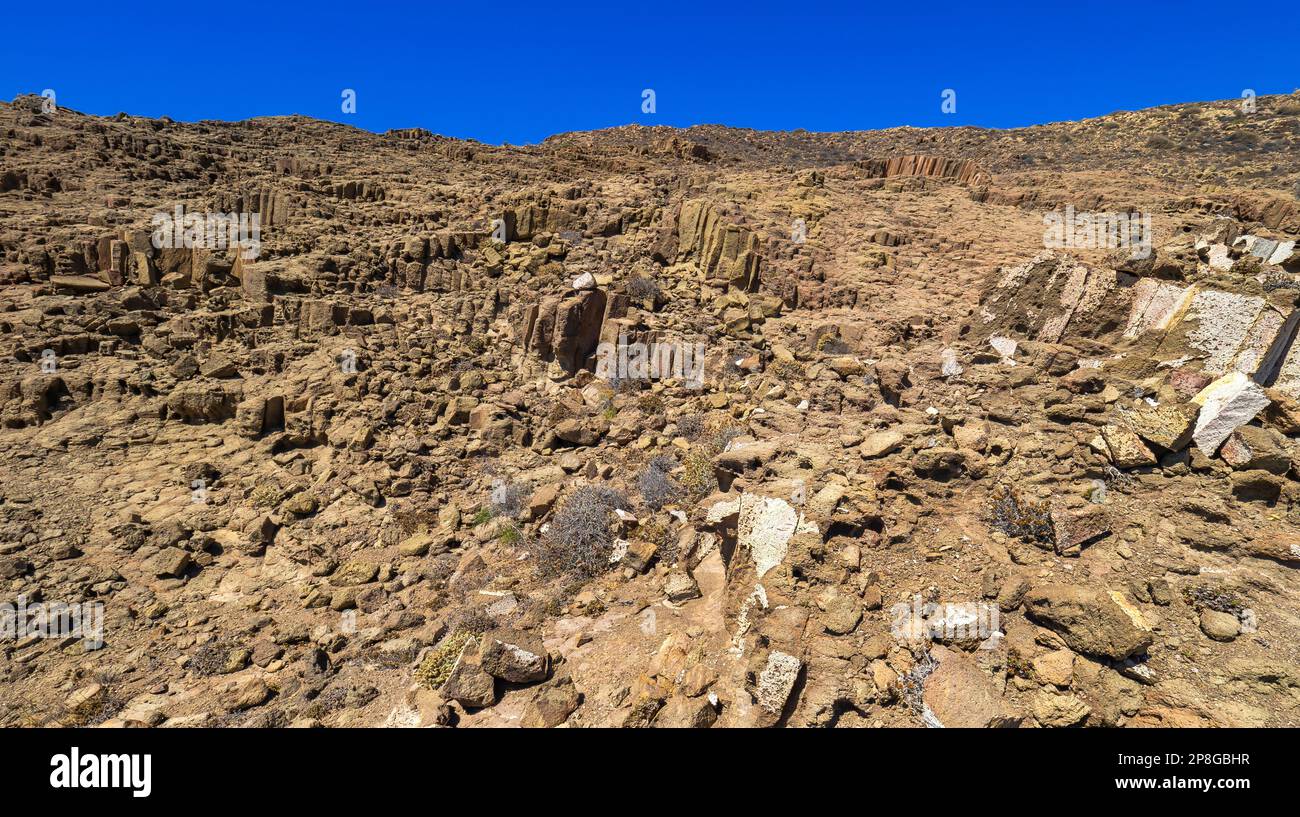 Columnar Jointing Structures Of Punta Baja, Lava Flows, Volcanic Rocks ...