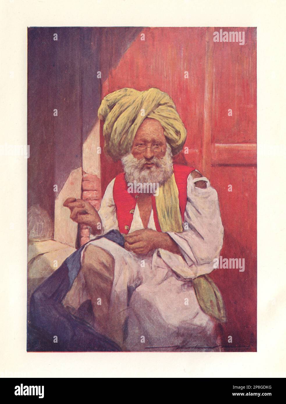 A Tailor, India. Mortimer Menpes 1905 old antique vintage print picture ...