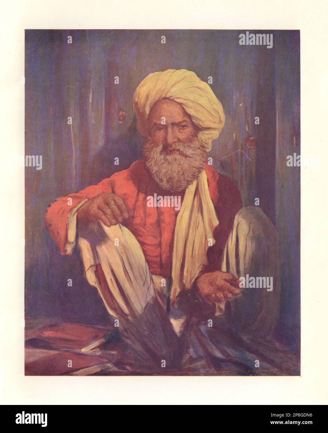 A Beggar, India. Mortimer Menpes 1905 old antique vintage print picture ...