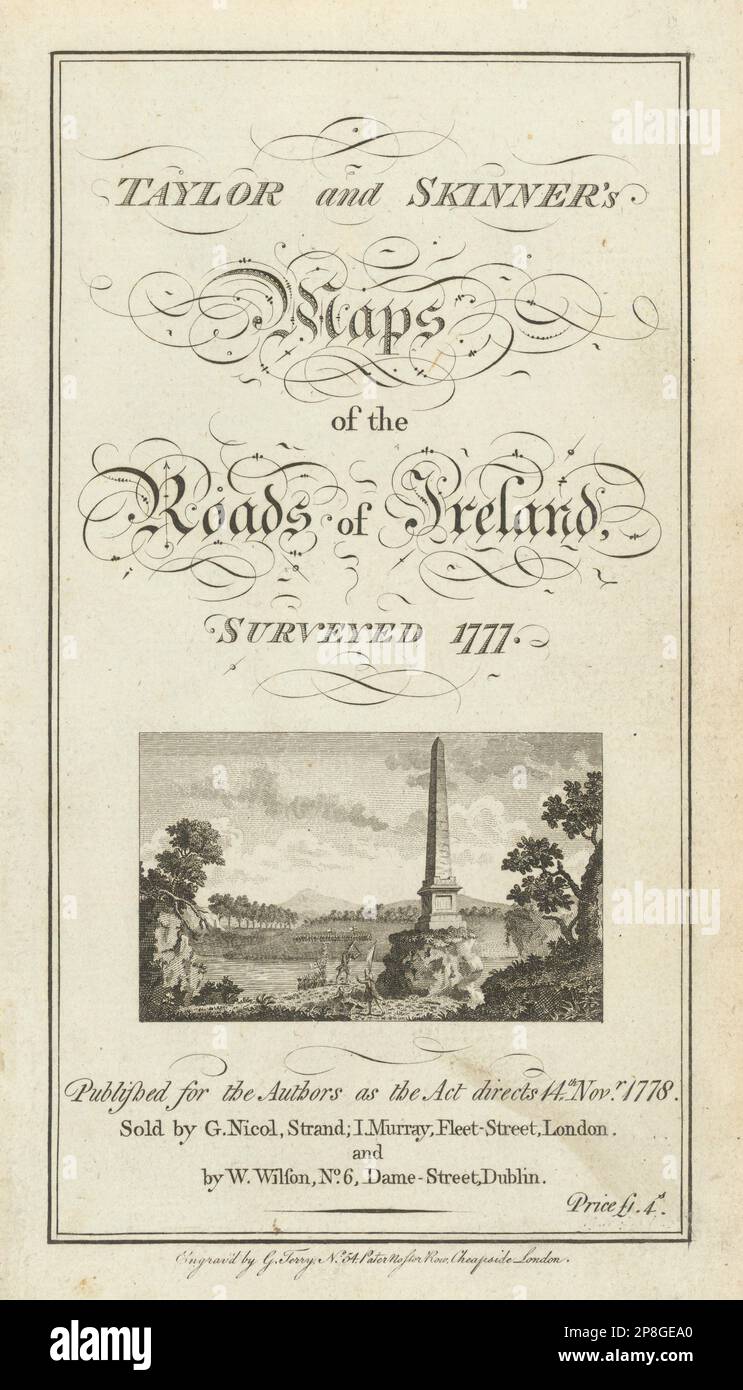 Taylor & Skinner's maps of the Roads of Ireland title page. Boyne ...