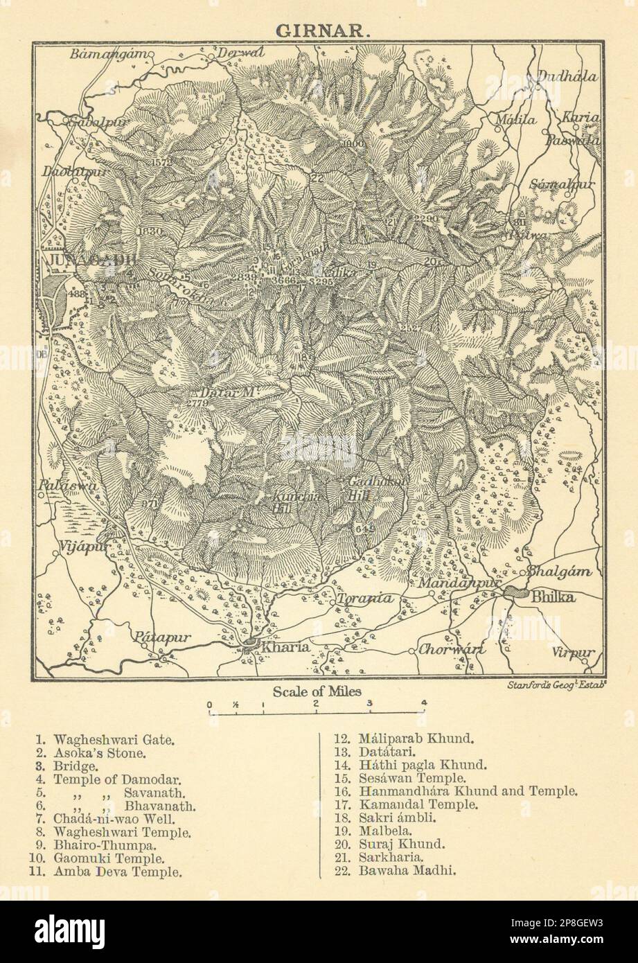 Girnar map hi-res stock photography and images - Alamy