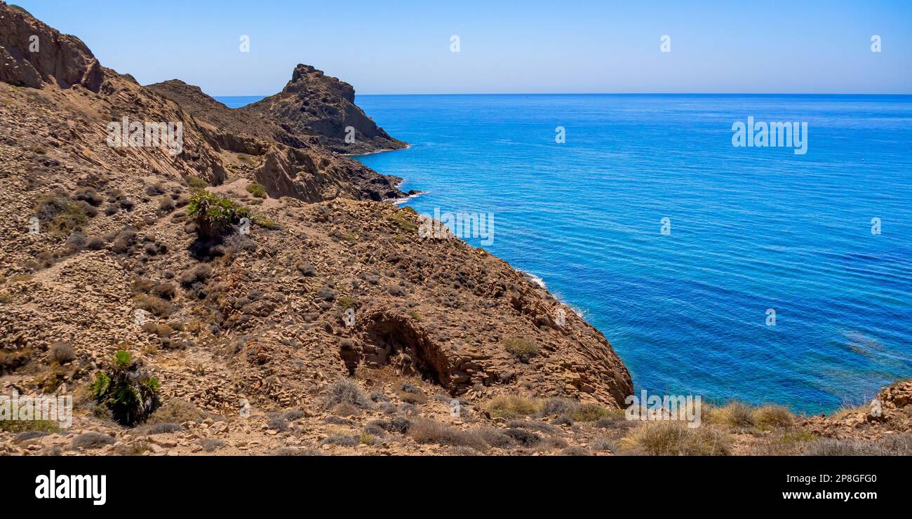Punta Baja, Lava Flows, Volcanic Rocks, Las Sirenas Reef, Cabo de Gata ...