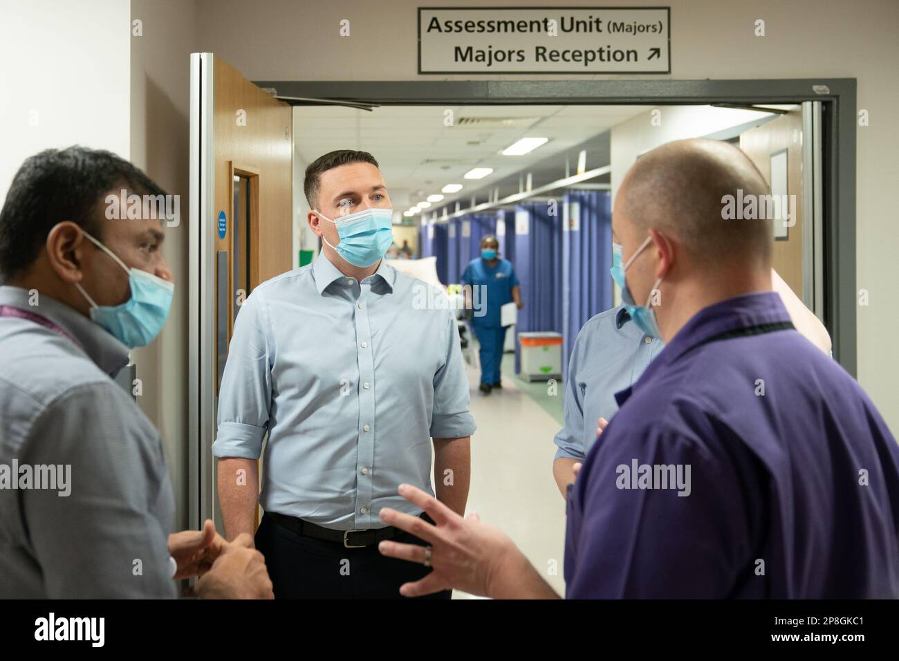 Shadow health secretary Wes Streeting during a visit to Peterborough ...