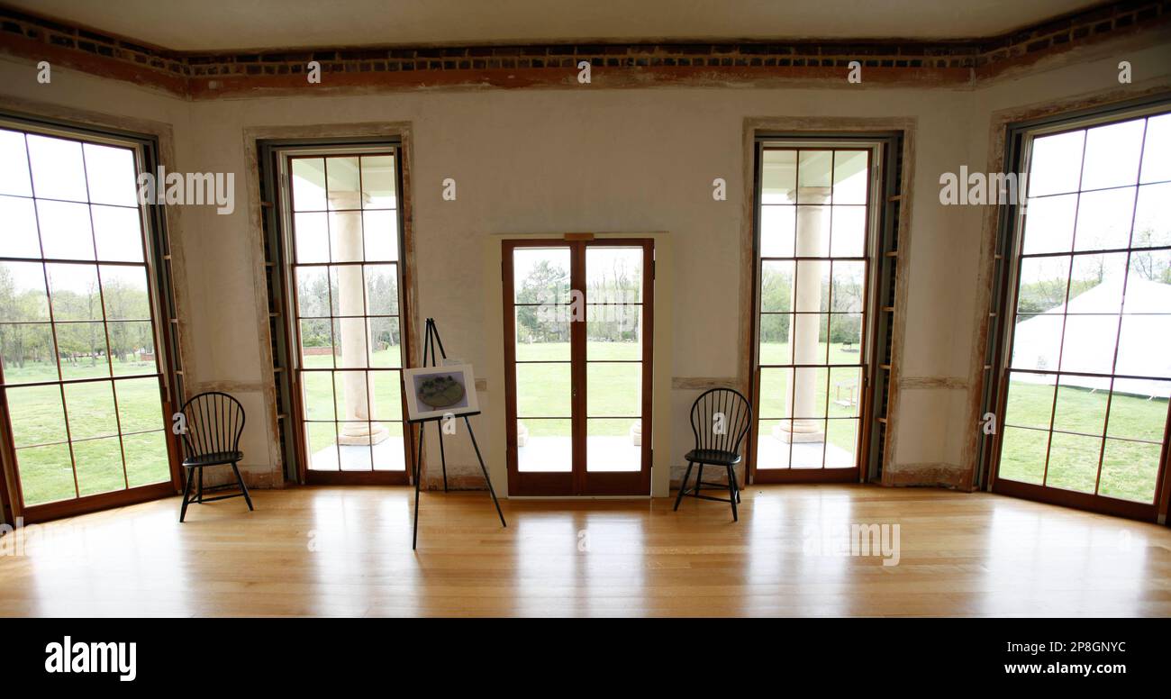 In this photo taken on April 22, 2009, the parlor of Thomas Jefferson's ...