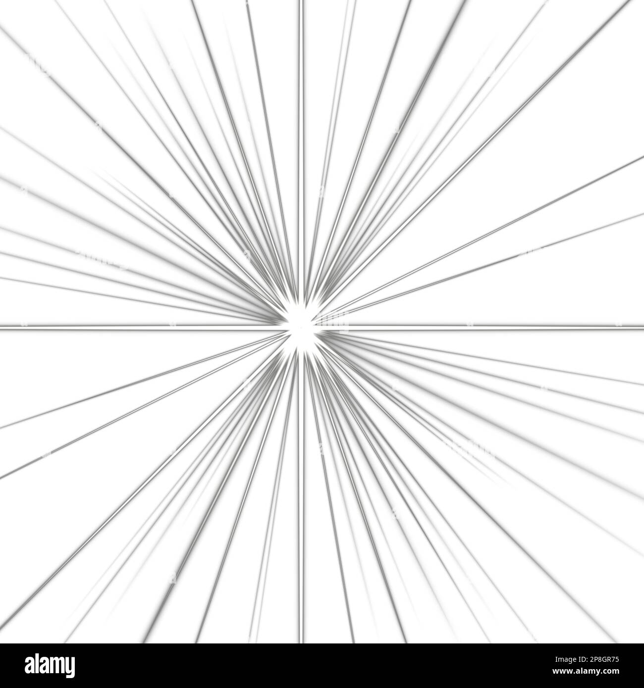 Digitally rendered Light effect rays flash radiance of star or sun ...