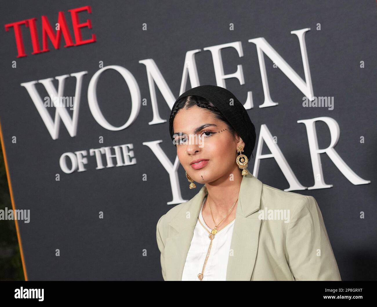 Los Angeles, USA. 08th Mar, 2023. Ayisha Siddiqa arrives at the TIME's ...