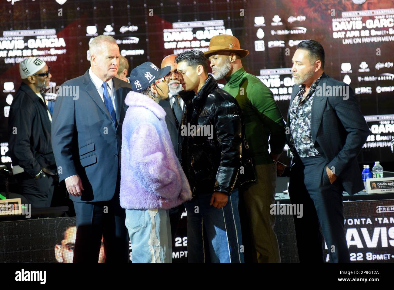 New York, USA. 08th Mar, 2023. Gervonta Davis and Ryan Garcia attend ...
