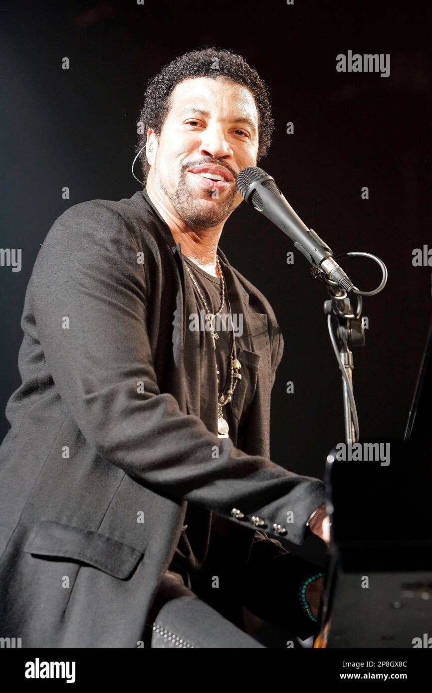 US singer Lionel Richie performs on stage at the Hallenstadion in ...