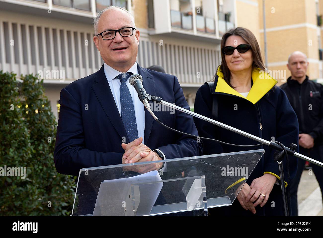 Rome, Italy. 09th Mar, 2023. The mayor of Rome Roberto Gualtieri speaks ...