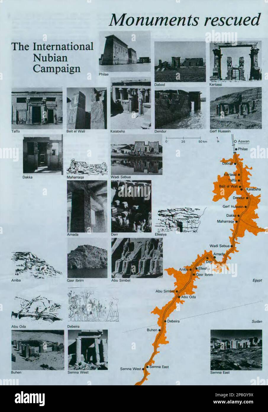 International campaign to save the monuments of nubia hi-res stock ...