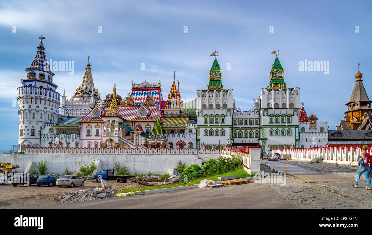 Moscow, Russia - Izmailovo District Kremlin and flea markets Stock ...