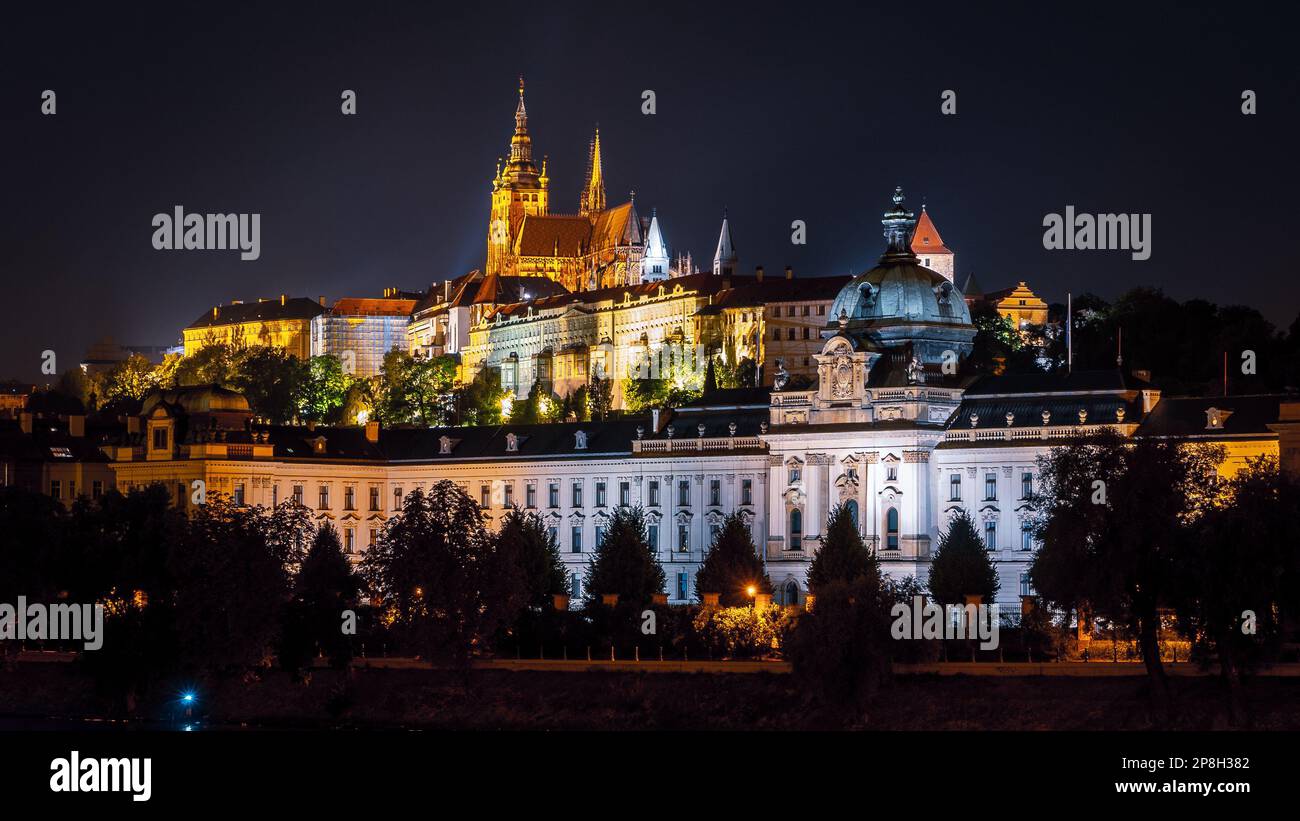Prague, Czech Republic - Prague Castle and Government buildings Stock ...