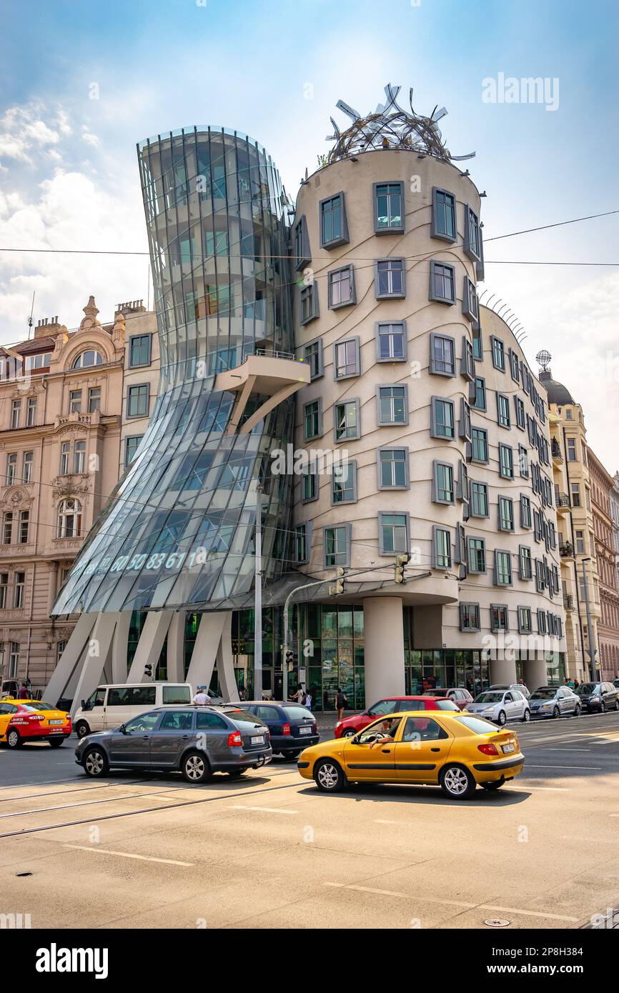 Prague, Czech Republic - Twisted Dancing House building Stock Photo - Alamy