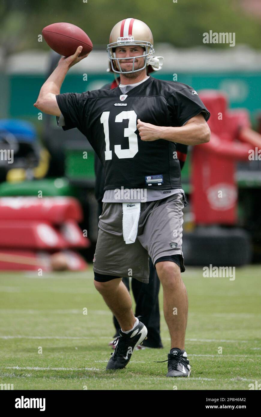 San Francisco 49ers quarterback Shaun Hill passes during NFL football ...