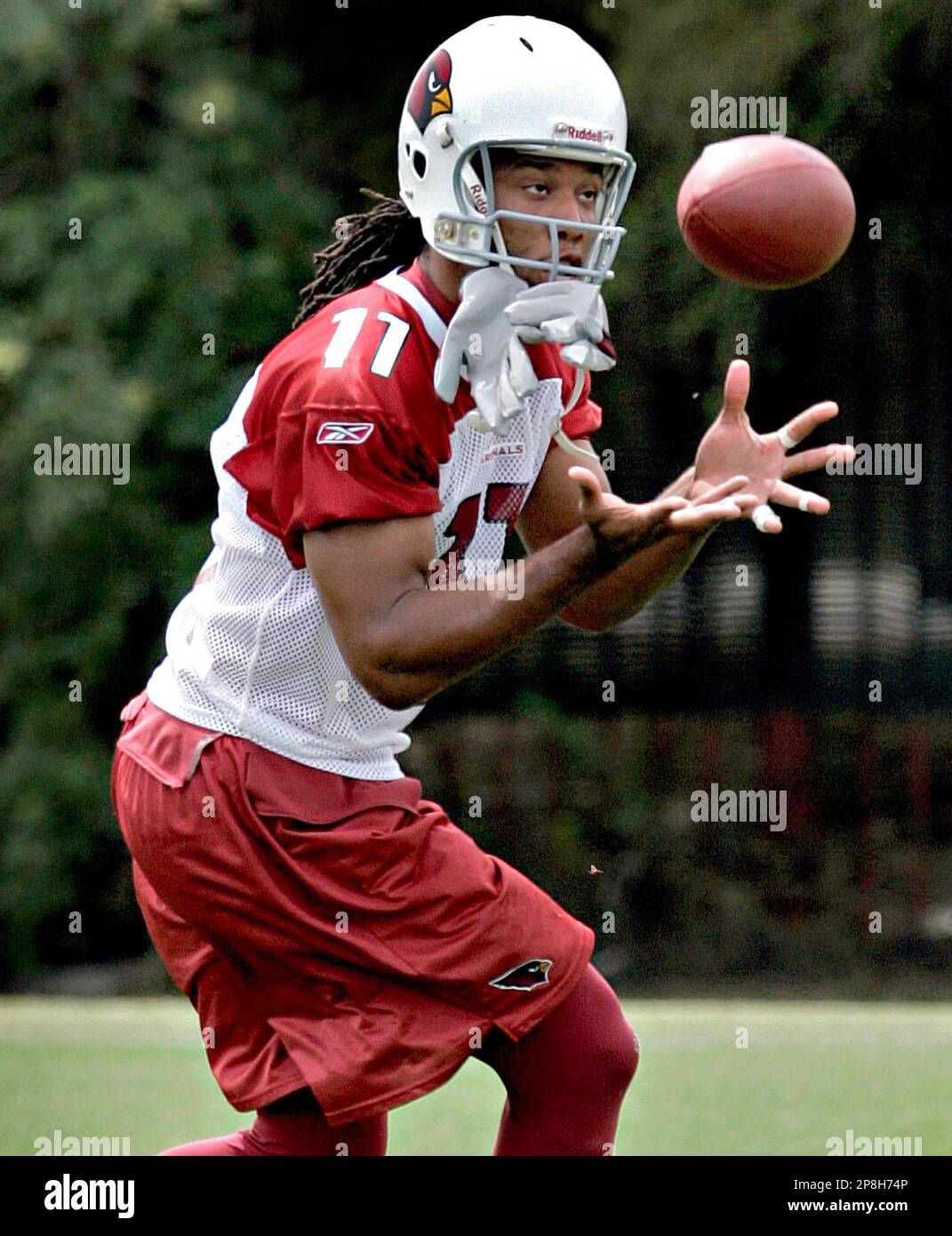 Arizona Cardinals wide receiver Larry Fitzgerald makes a catch during ...