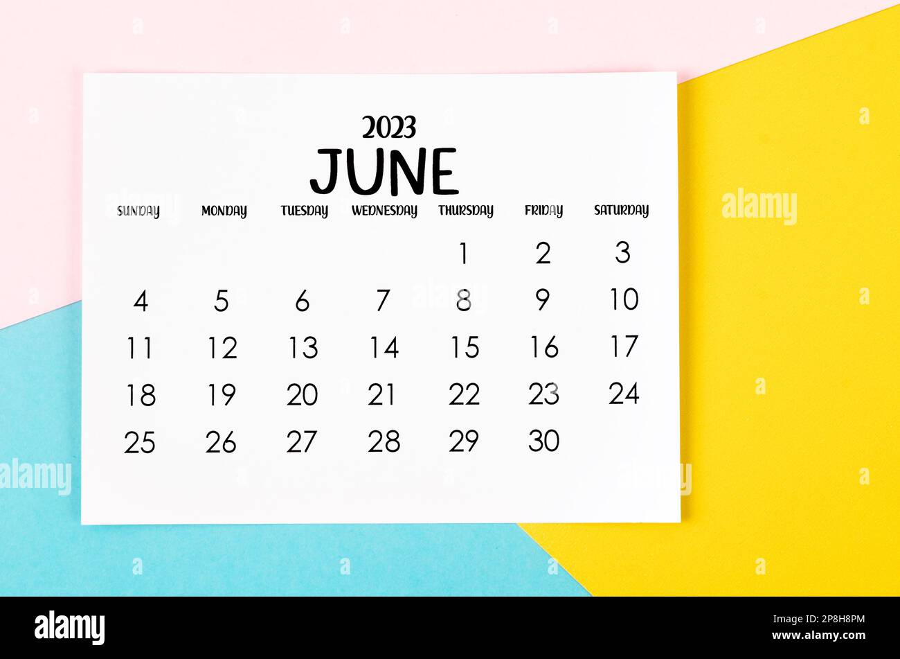 June 2023 Monthly calendar on beautiful background Stock Photo - Alamy