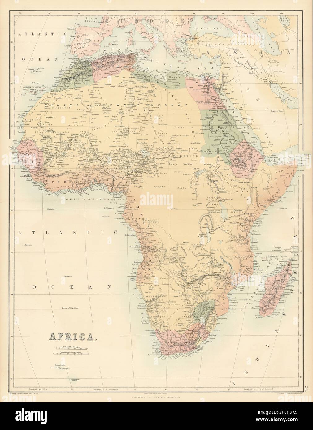 Africa. Tribes/pre-European Kingdoms. Great Lakes & Nile. BARTHOLOMEW ...
