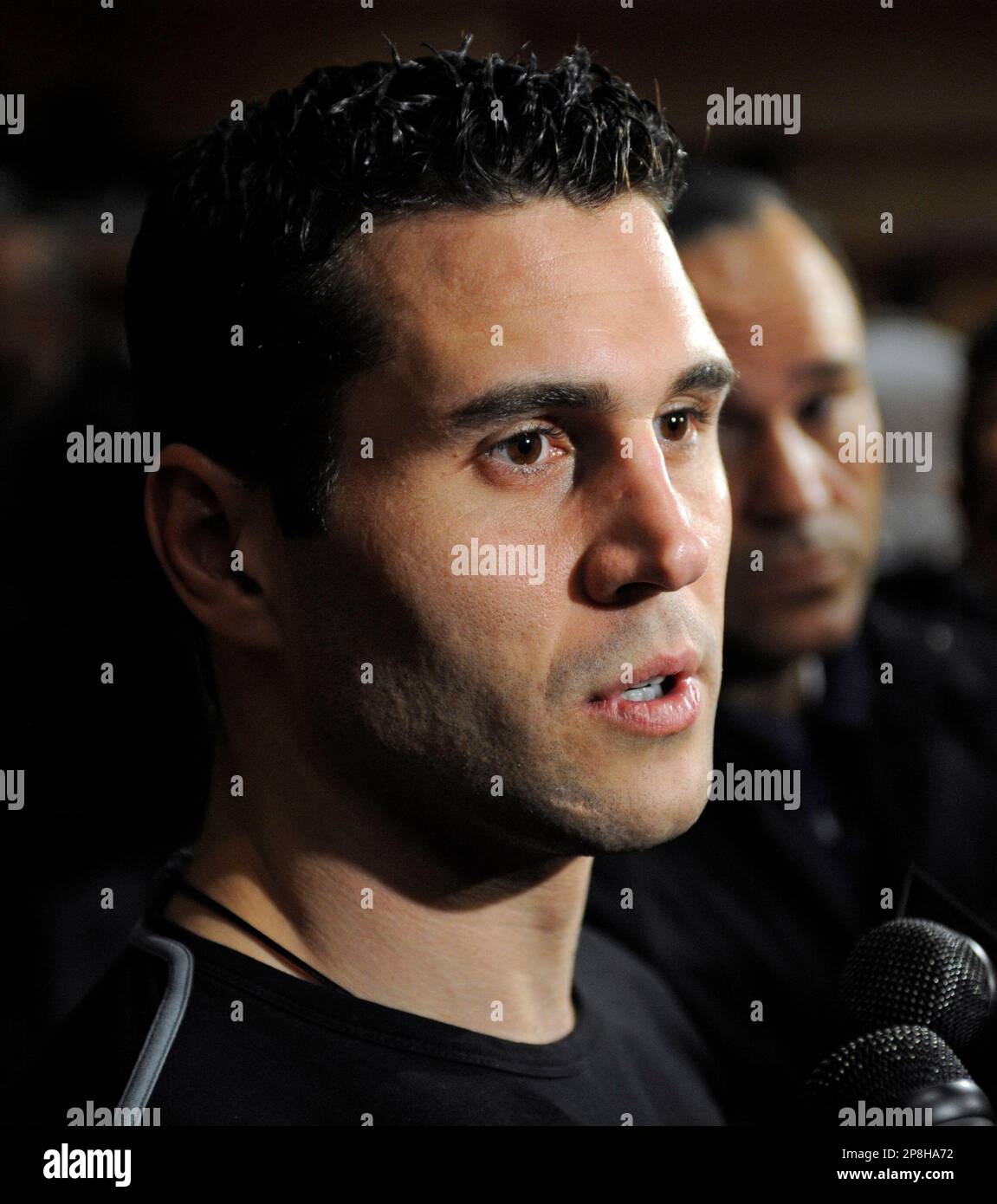 New Jersey Devils' Brian Gionta talks to the media Thursday, April 30 ...