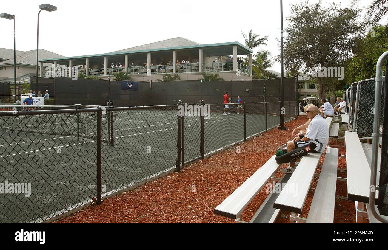 In this photo taken on Tuesday, April 28, 2009, spectators watched a ...