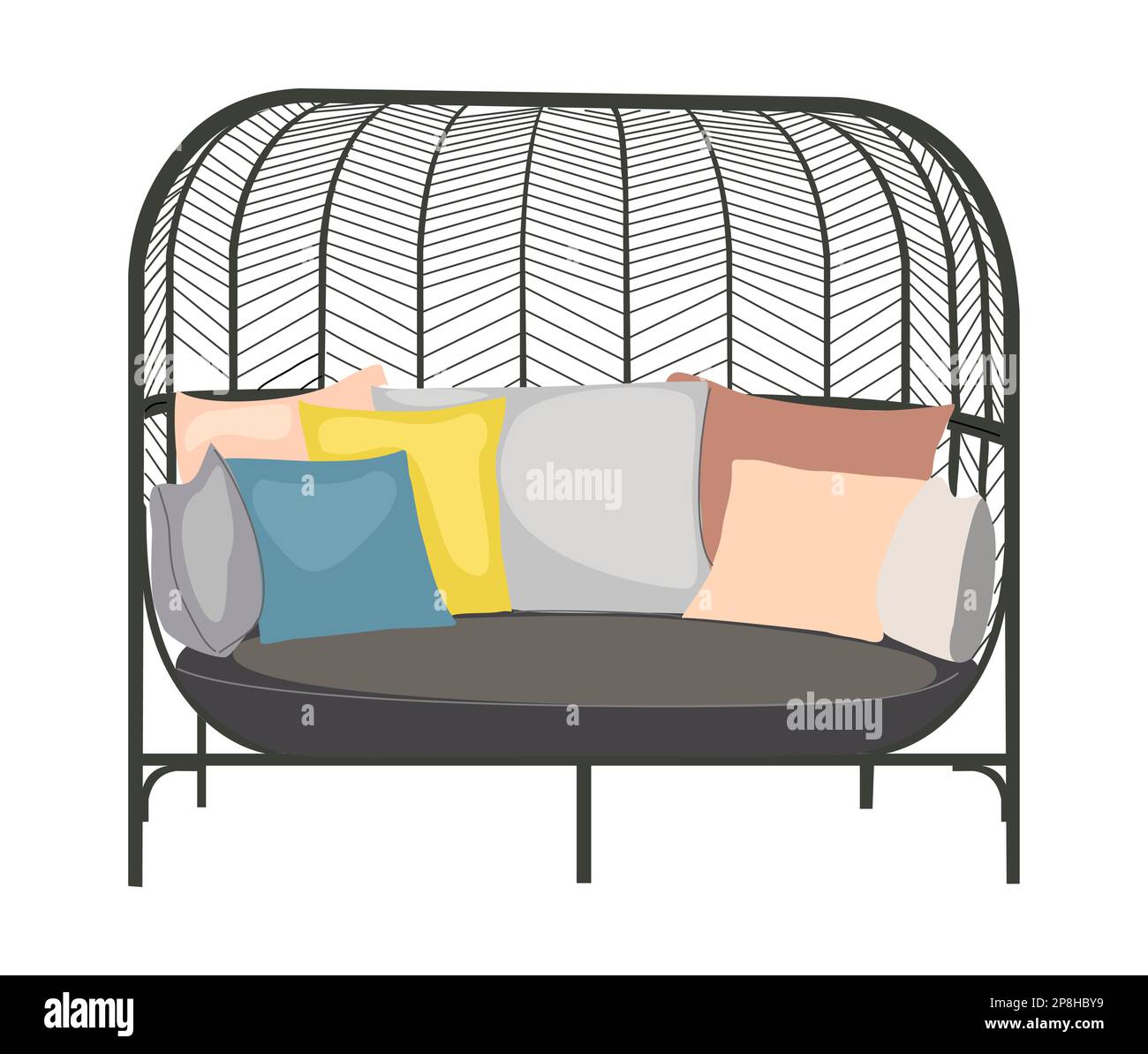 Outdoor interior sofa Stock Vector Images - Alamy