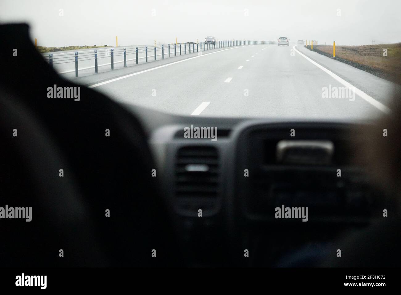 Driving a car - perspective of a driver Stock Photo - Alamy