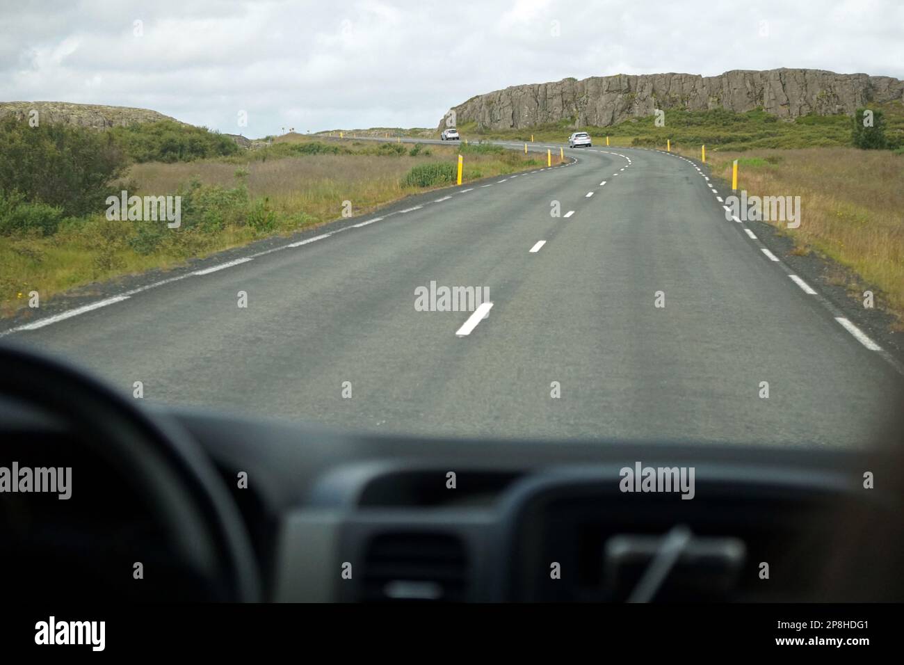 Driving a car - perspective of a driver Stock Photo - Alamy