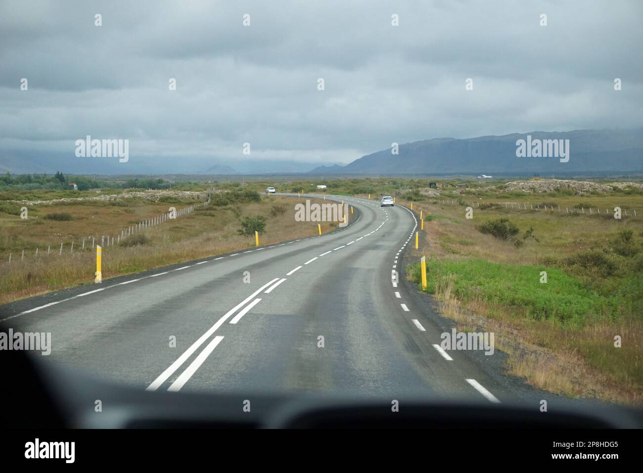 Driving a car - perspective of a driver Stock Photo - Alamy