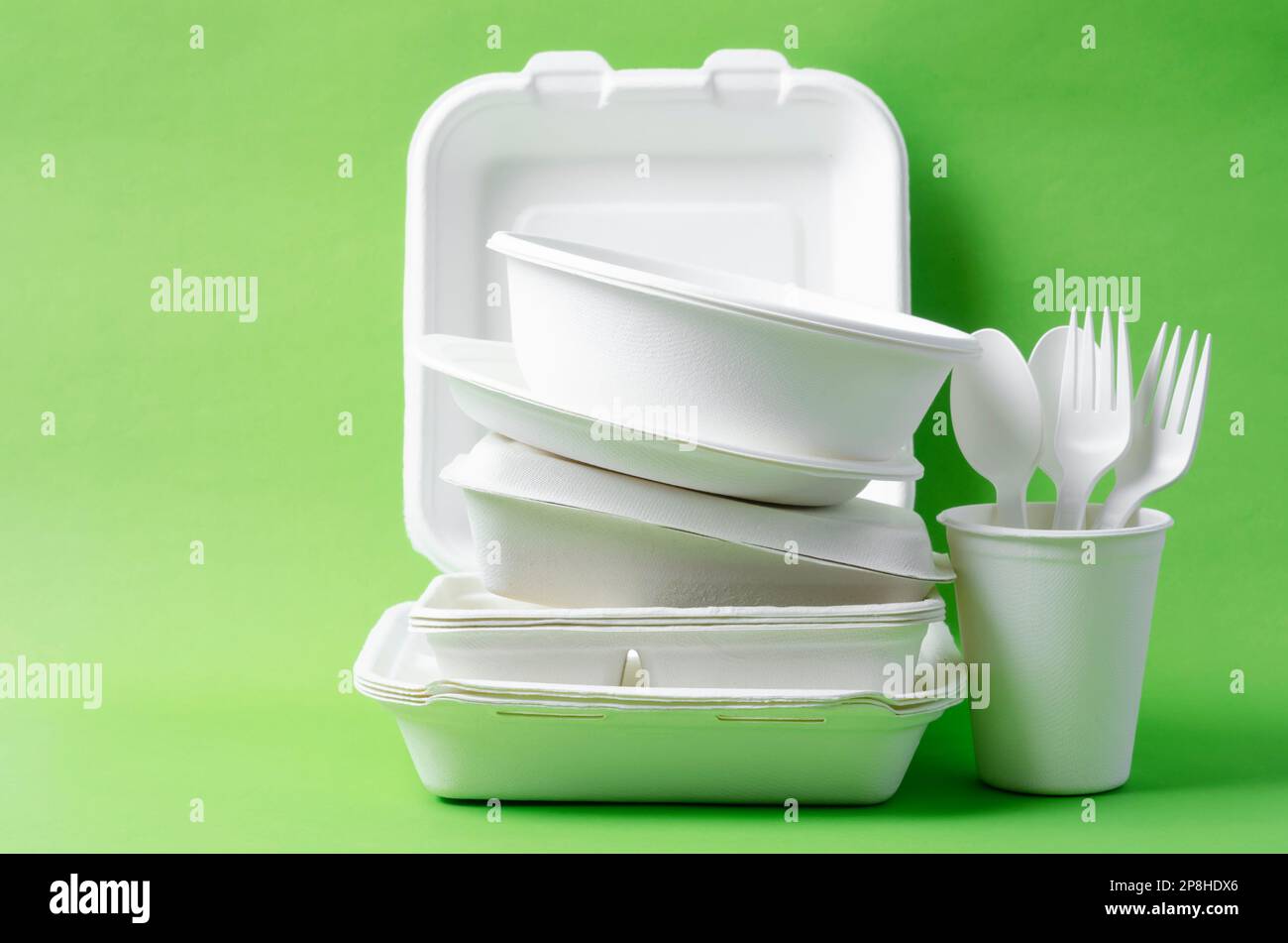 Product made from bagasse for container food, Box, bowl, spoon and ...