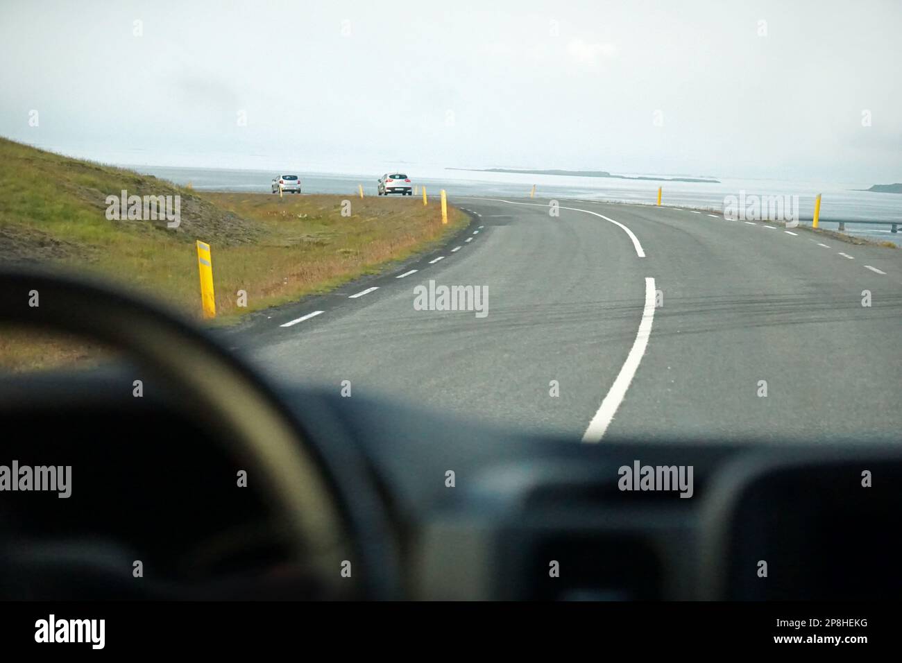 Driving a car - perspective of a driver Stock Photo - Alamy
