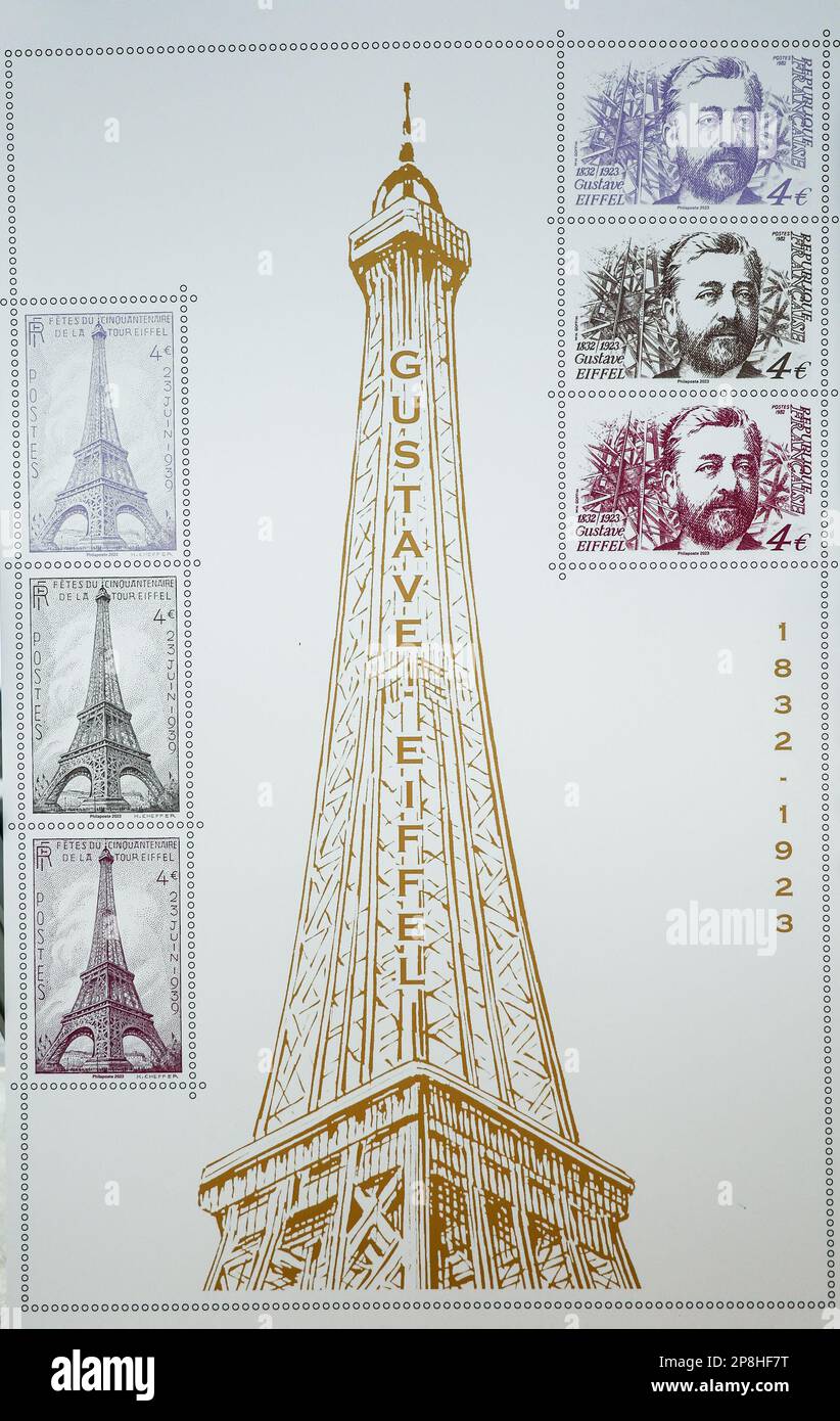 Paris, France. 09th Mar, 2023. Presentation of the programs of the Eiffel Tower operating ...