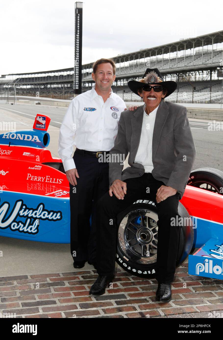 FILE - In this April 6, 2009 file photo, Richard Petty, right, and ...