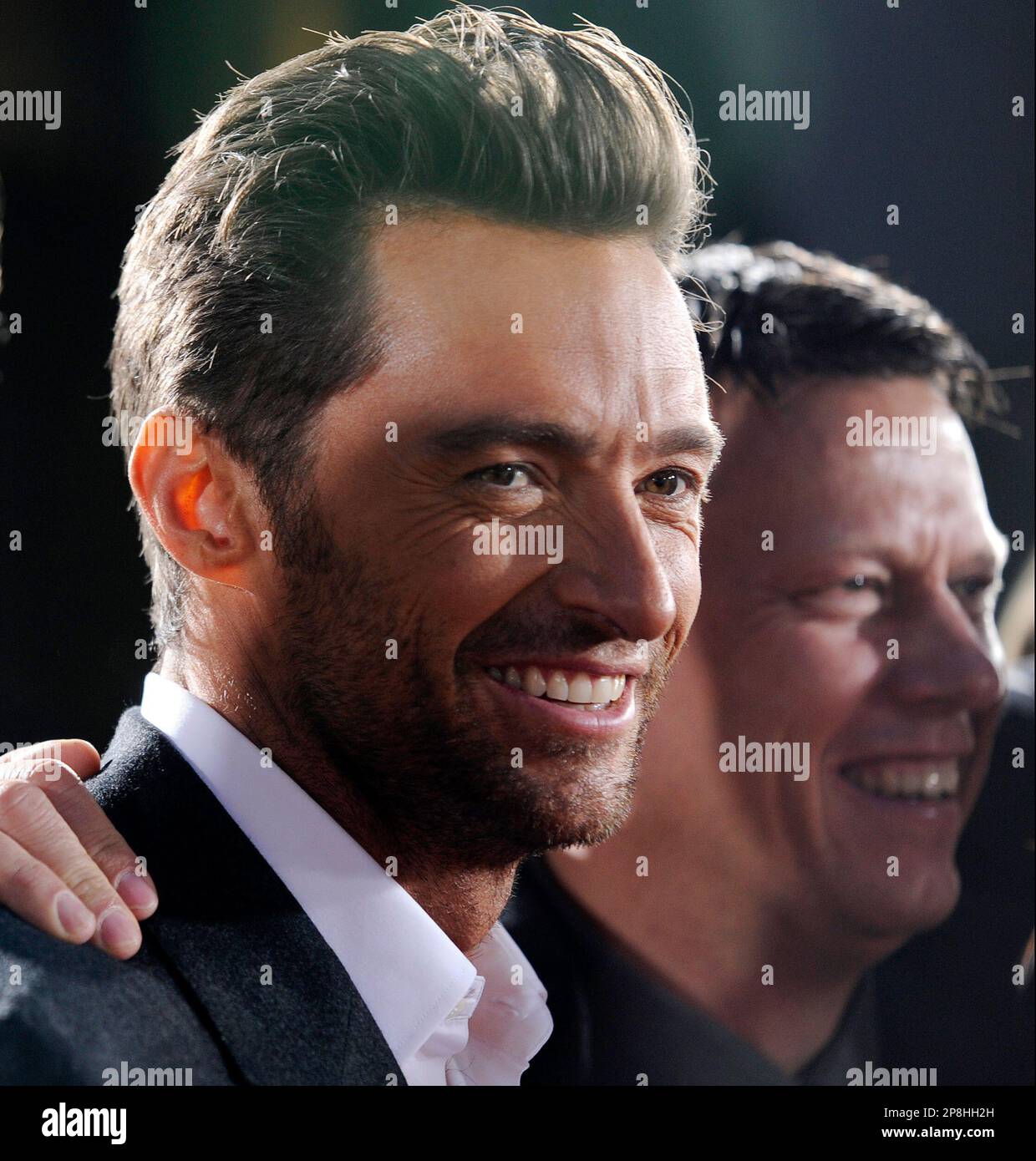 Hugh Jackman, left, star of "X-Men Origins: Wolverine," is joined by ...