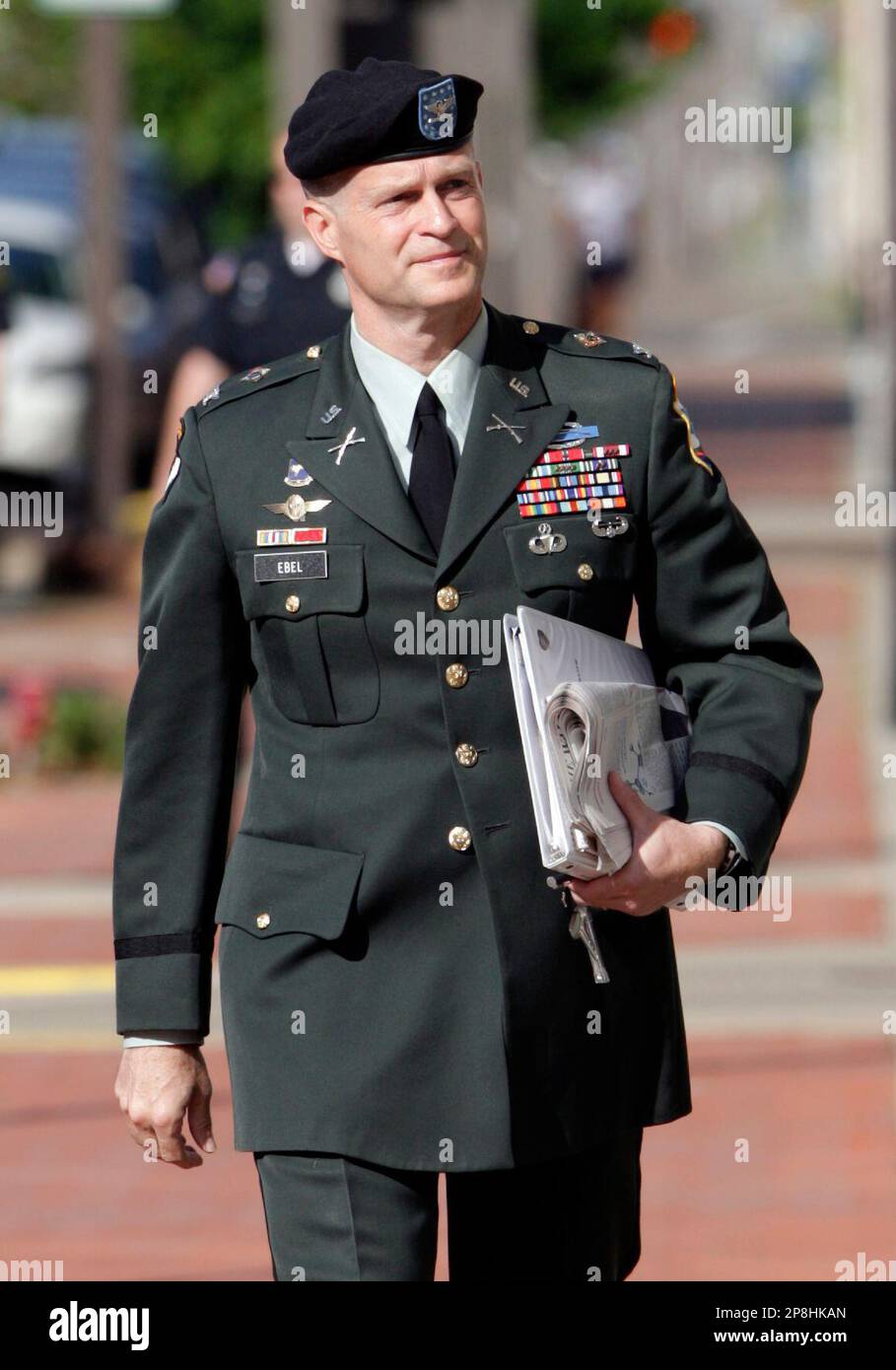 U.S.Army Col.l Todd Ebel arrives for the trial of Steven Green in ...