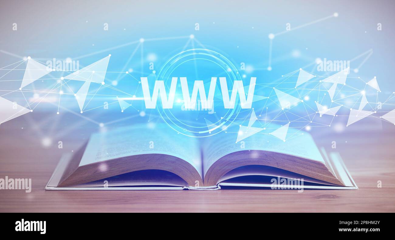 Open book with abbreviation concept Stock Photo - Alamy