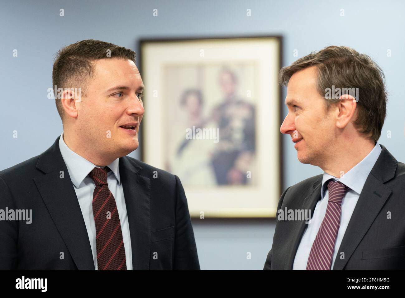 Shadow health secretary Wes Streeting (left) and Labour Parliamentary ...
