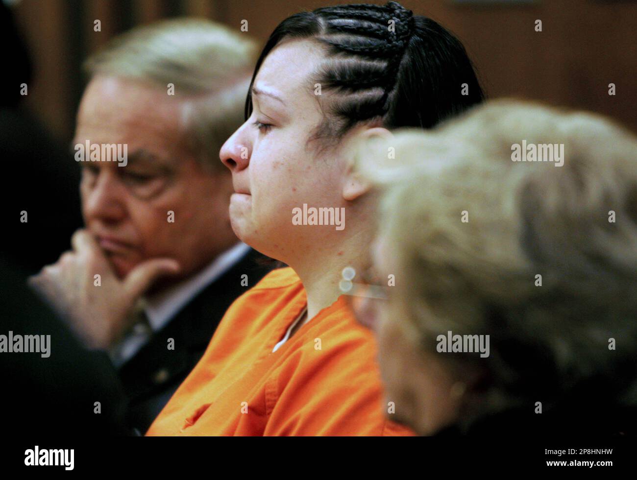 Reina Gonzales reacts during her sentencing hearing Monday, April 27 ...