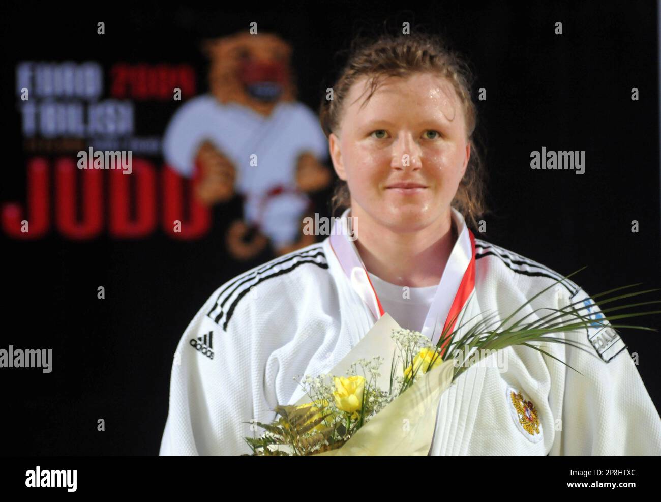 Russia's Elena Ivashchenko reacts after winning in the women's +78 kg ...