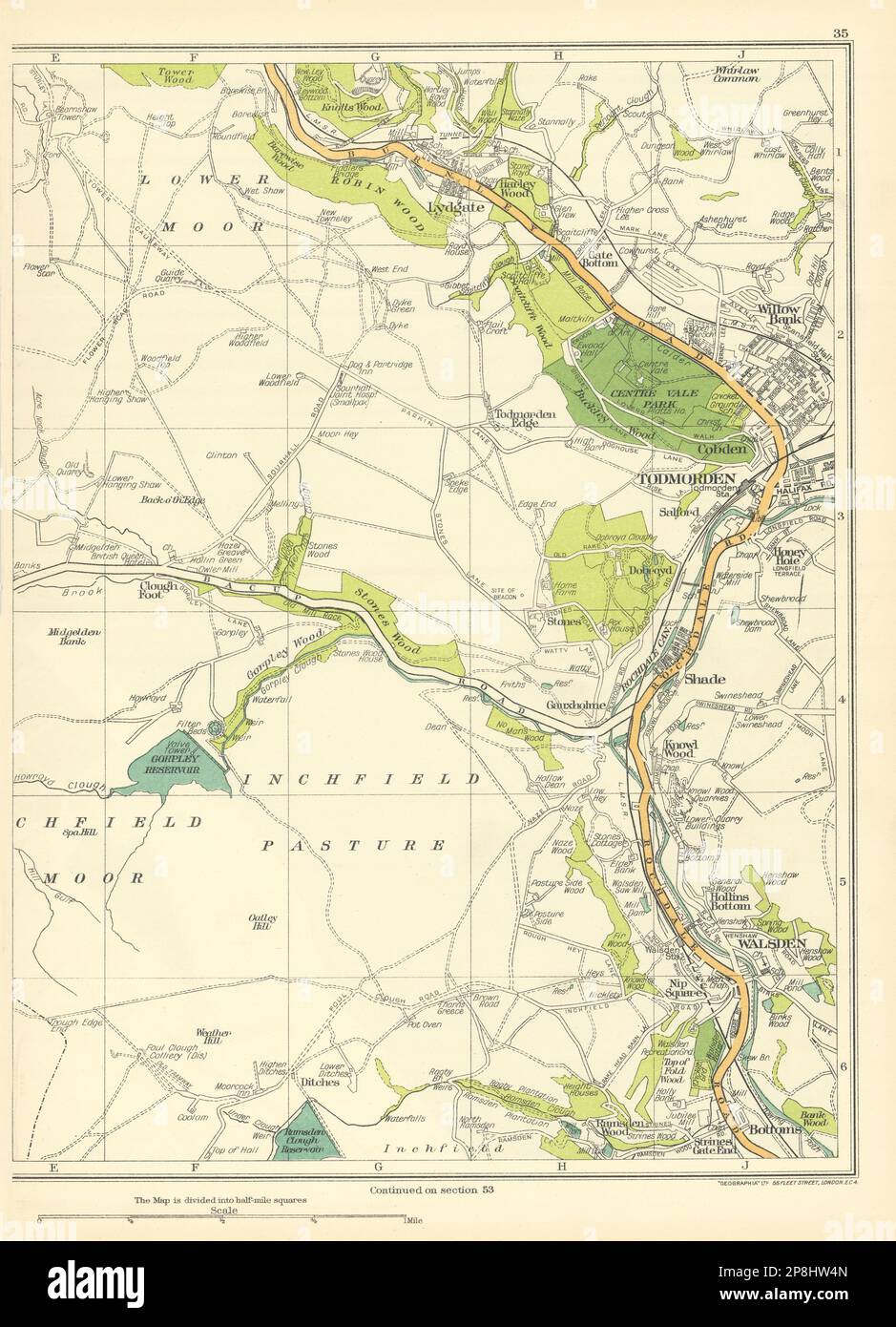 YORKSHIRE Walsden Lower Moor Inchfield Pasture Lydgate Todmorden Cobden ...