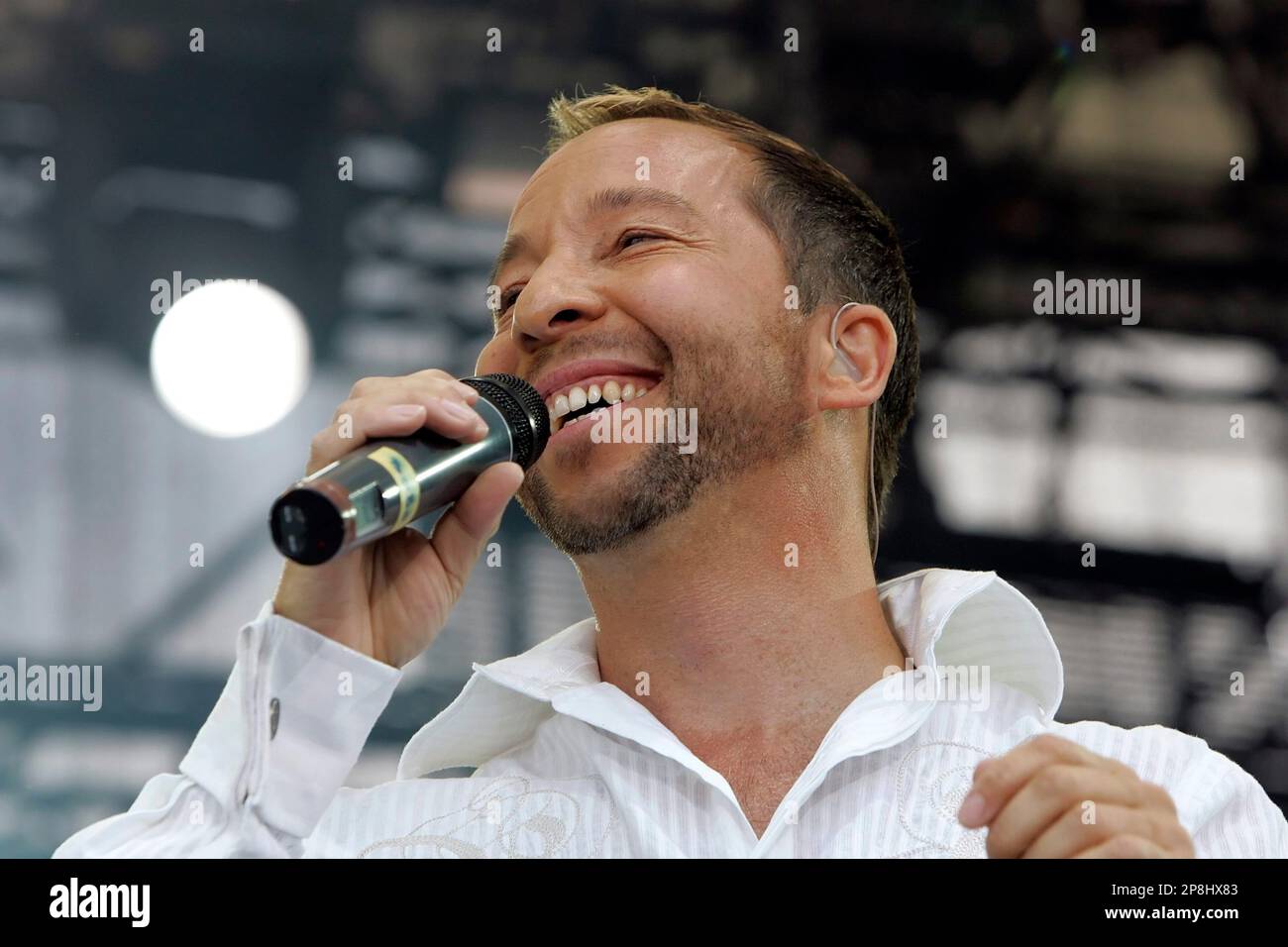 DJ Bobo (Rene Baumann) performs on stage during the WestFest - a public ...