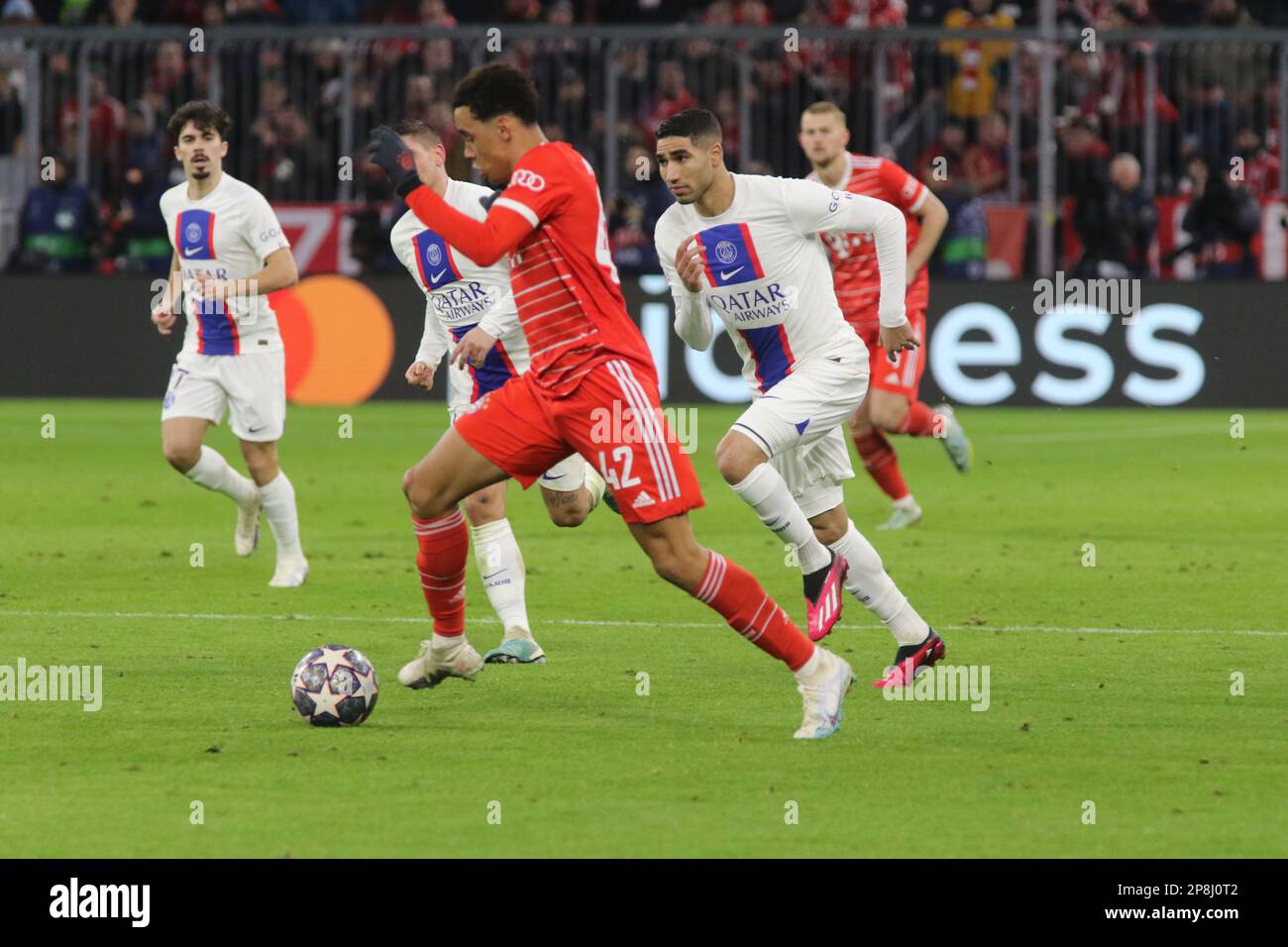 Munich, Germany. , . 42 Jamal Musiala of FcBayern, FOOTBALL, UEFA ...