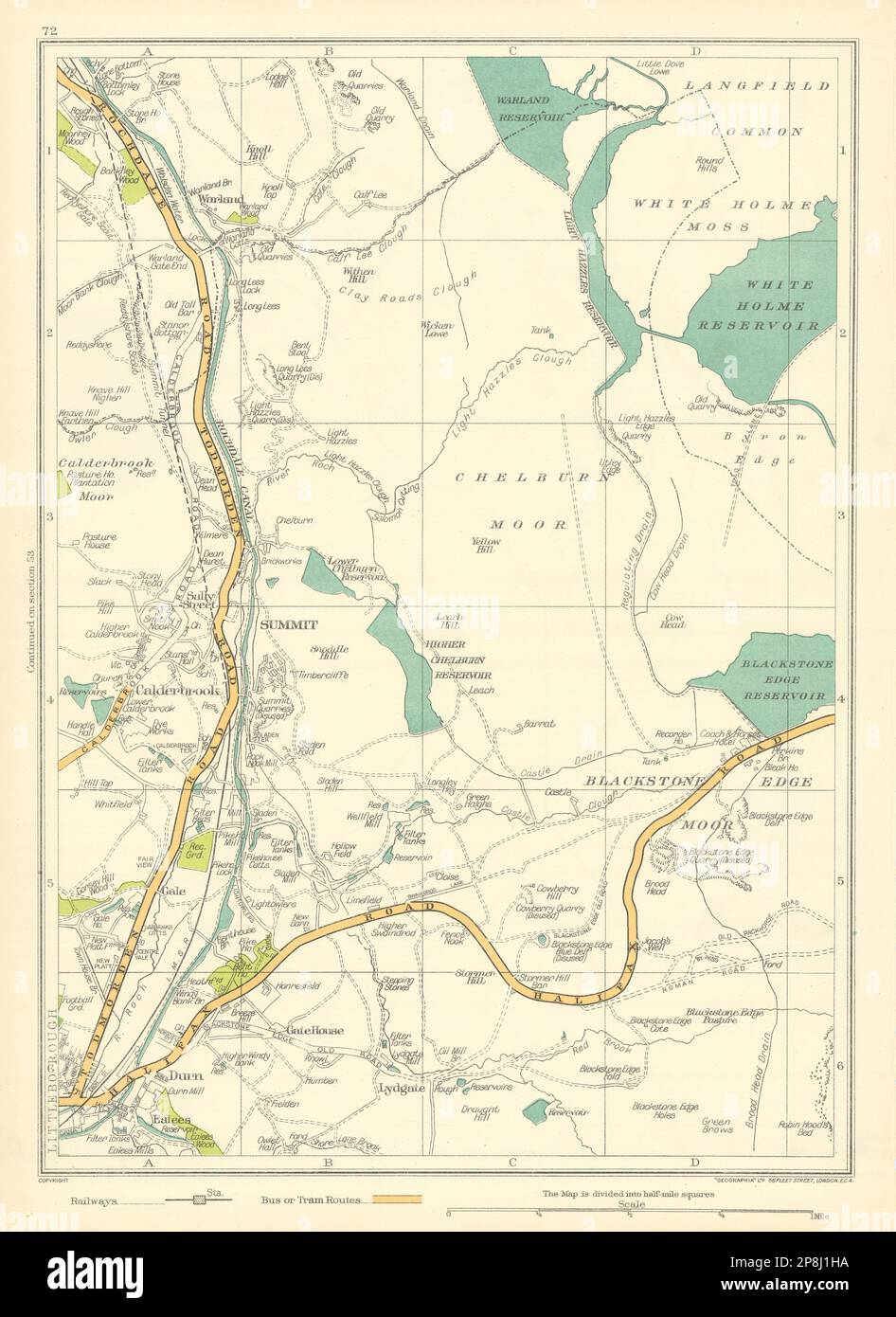 LANCS Littleborough Durn Chelburn Moor Summit Calderbrook Blackstone ...